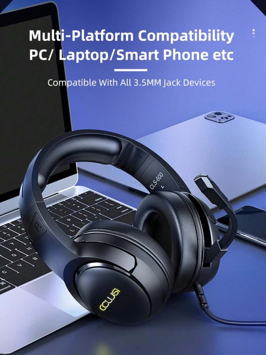 Auriculares de juego con cable Colusi con orejeras que se ajustan ...