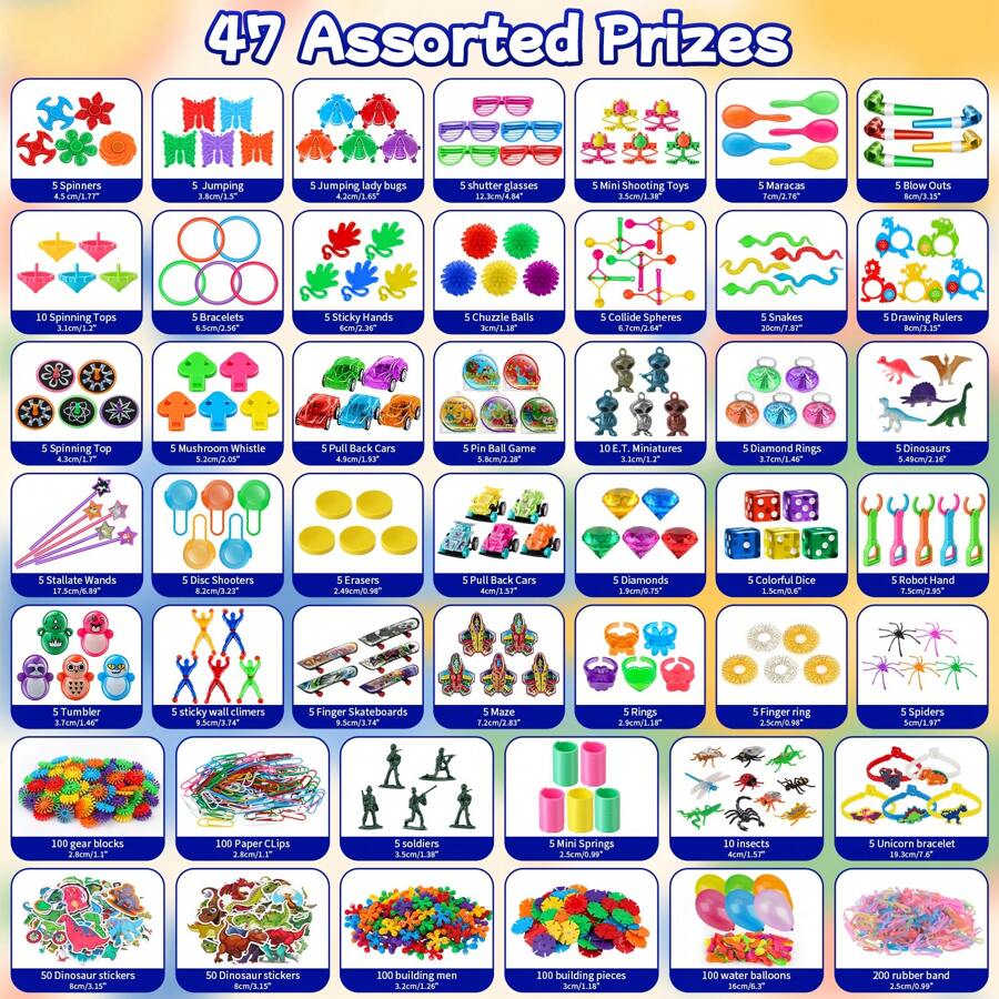 Amy&Benton 1000PCS Prize Box Toys For Classroom Rewards Treasure Box ...