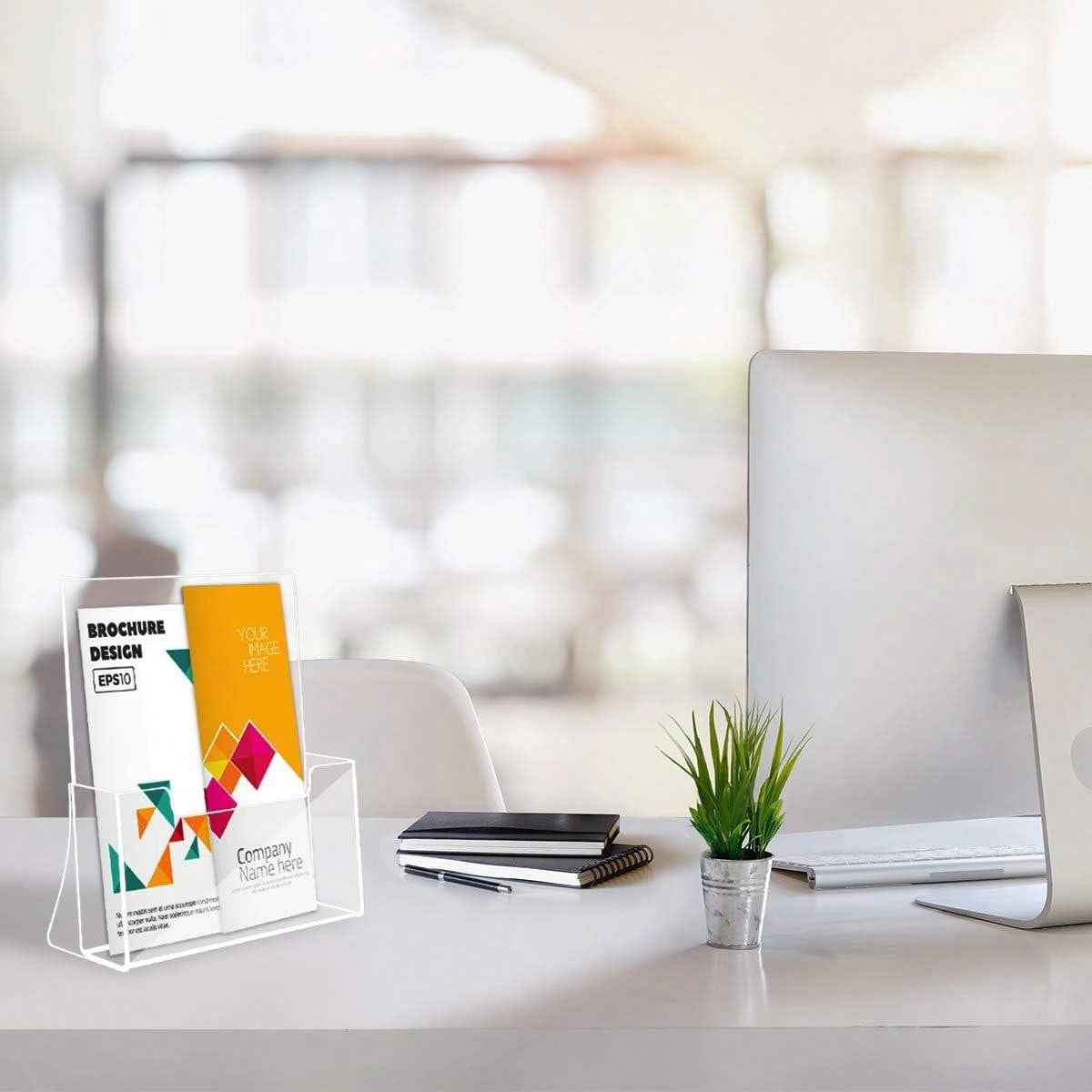 Brochure Holder 8.5 X 11 Inches, Acrylic Flyer Holder With 2 Pack ...