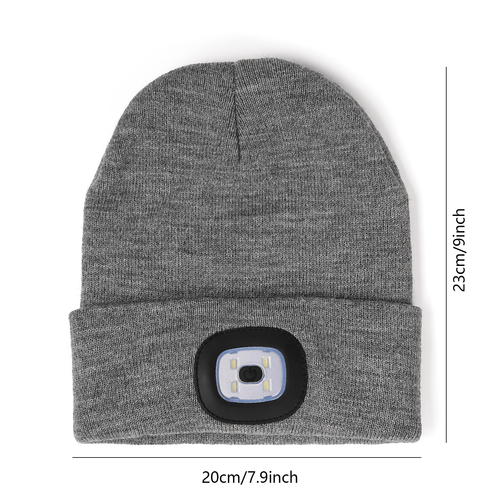 Unisex LED Beanie With Light,USB Rechargeable Flashlight Knitted LED ...