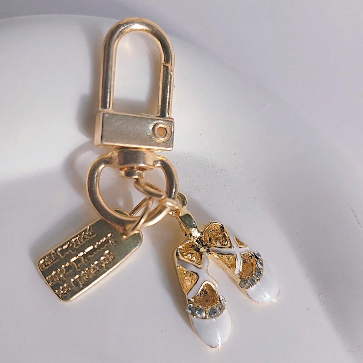 A Ballet Dance Shoe Made Of Alloy Material With A Fresh Keychain For ...