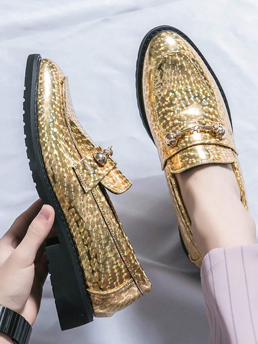 Men's Metallic Dress Shoes, Fashionable Party Shoes, Wedding Shoes ...