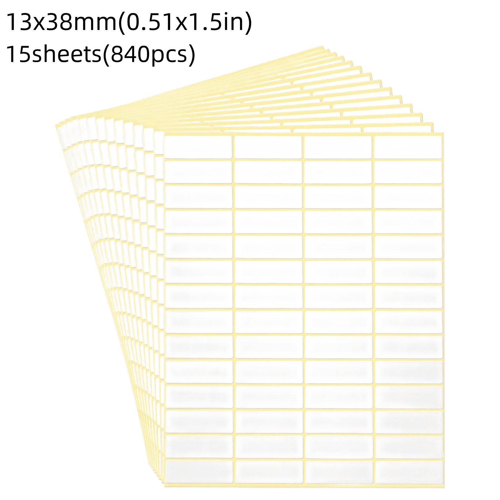 15 Sheets White Labels Stickers For Writing,Multiple Sizes Small Price ...