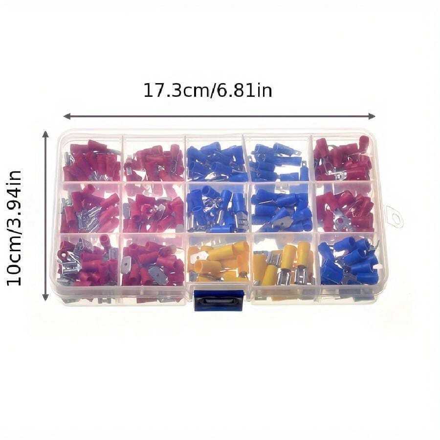 280pcs Cold Pressed Wire Connector Kit, Insulated Male & Female ...