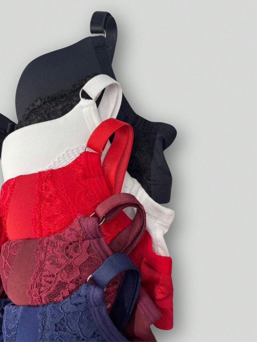 Luega Moda Íntima Kit Com 5 Conjuntos Rendado Premium Discreto Otima ...