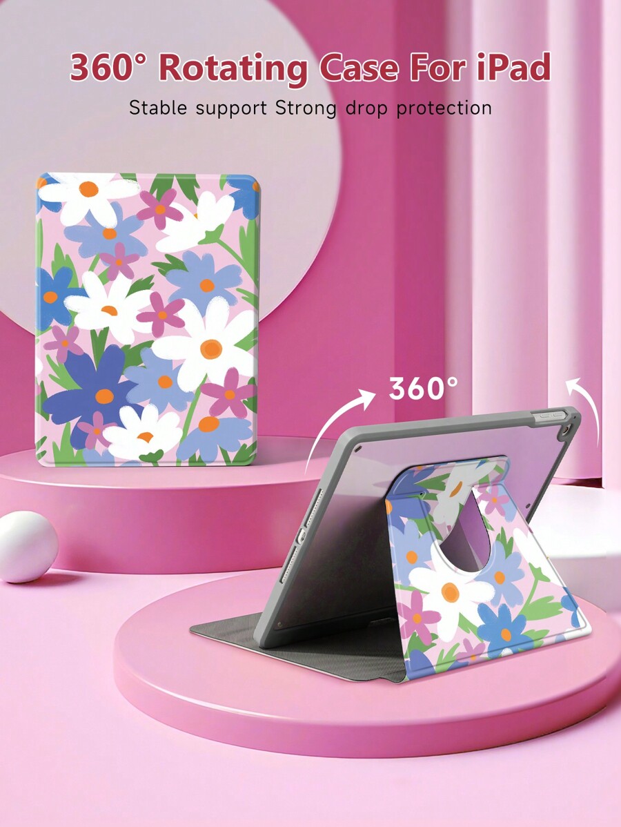 Flowers IPad Rotating Case For IPad IPad 10th Generation 10.9 Inch 2022 ...