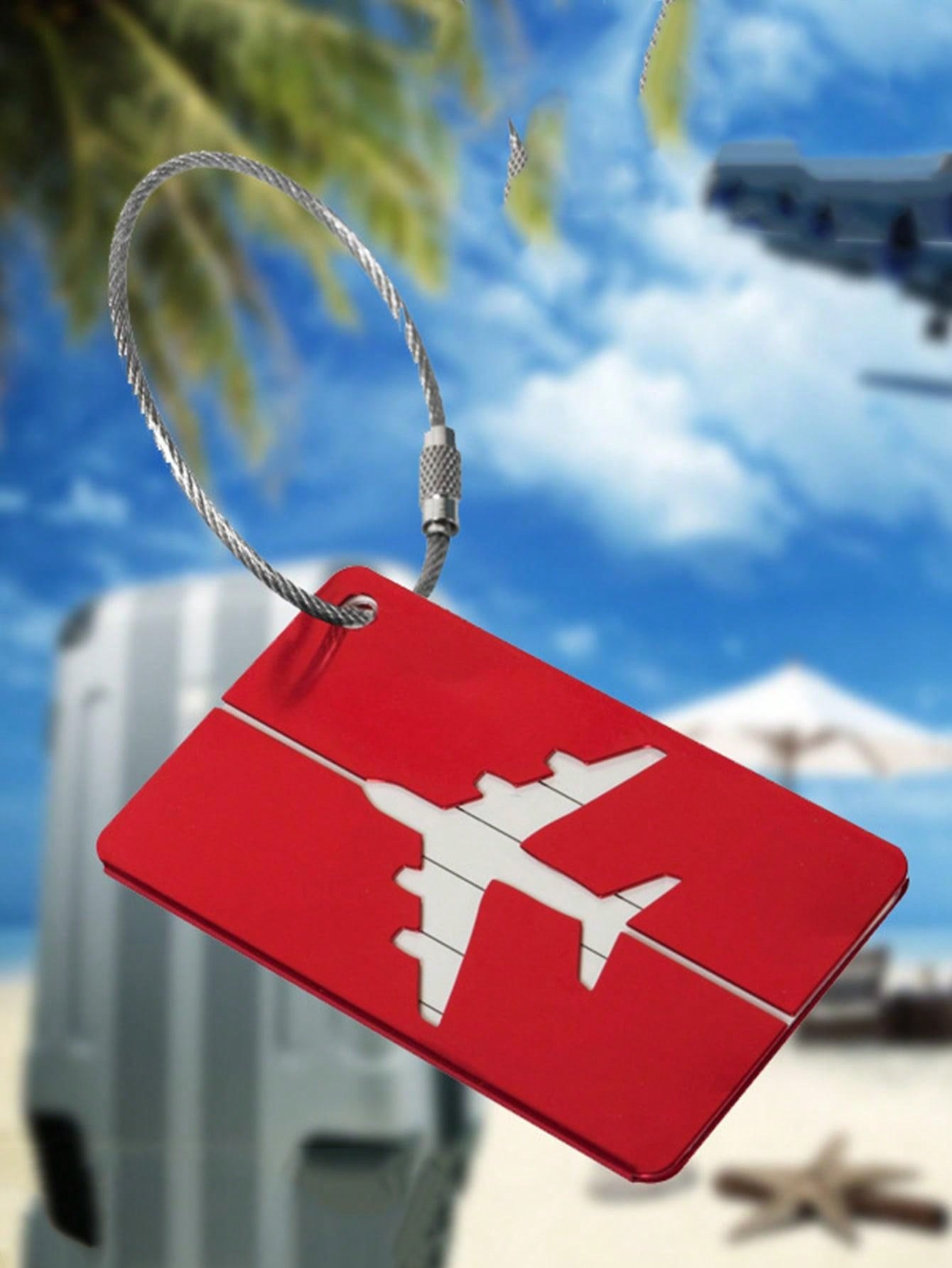 1pc Colorful Aluminium Luggage Tags With Name ID Cards, Stainless Steel ...