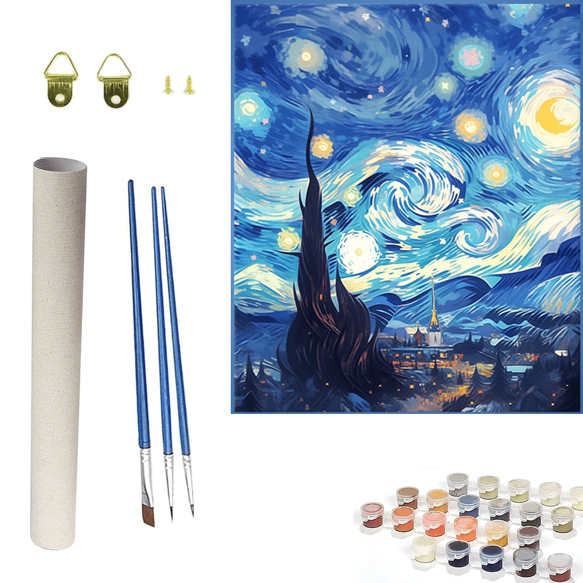 Van Gogh's Stars In The Sky DIY Paint By Number Art Gift A Surprise For ...