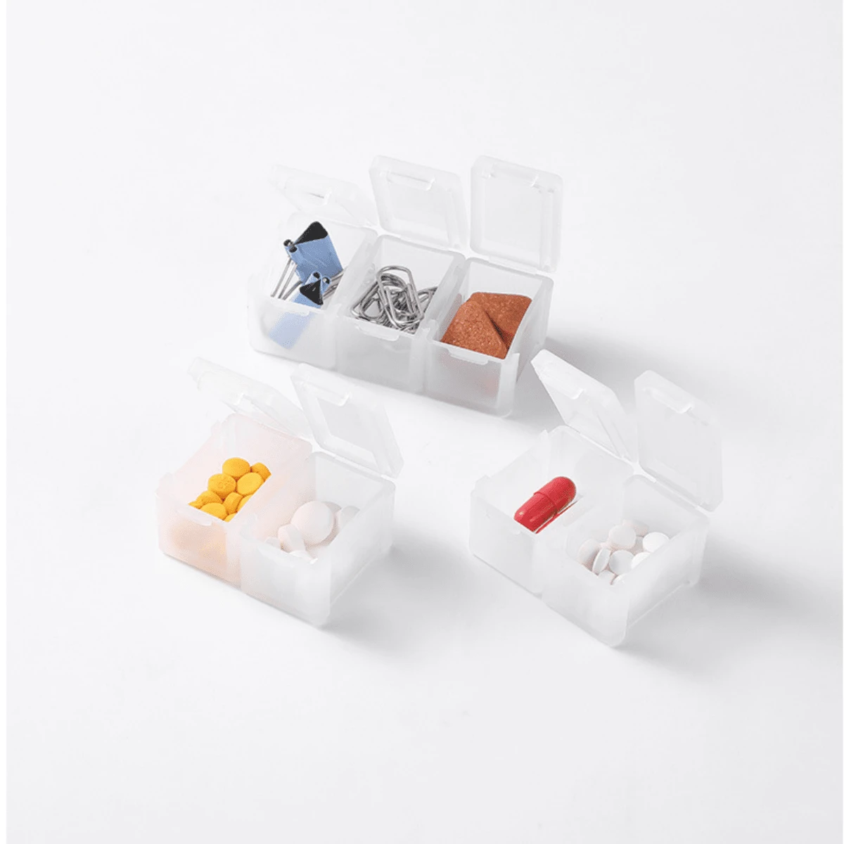 Travel Portable Pill Box With Seven Compartments For A Week, Compact ...