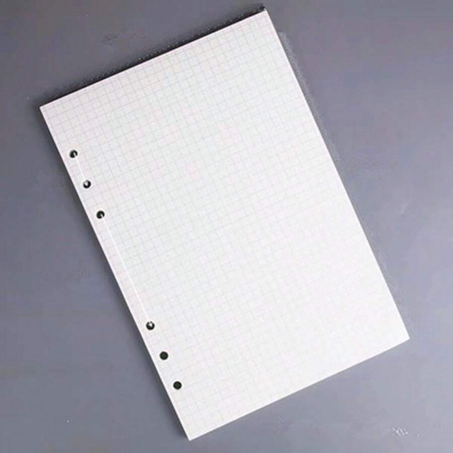 1pc 80 vellen/160 pagina's losbladig papier (raster/gevoerd), met 6 ...