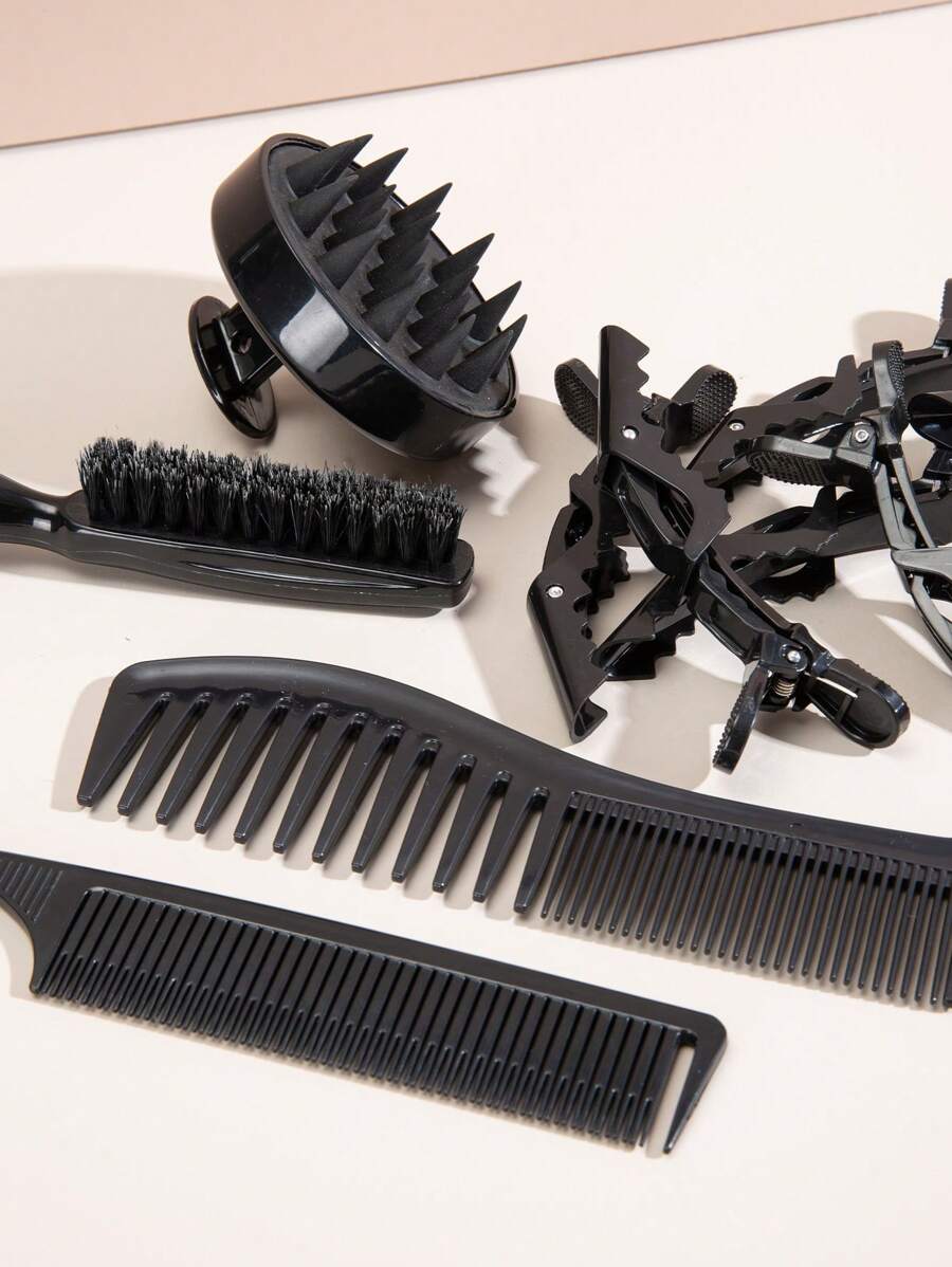 Comb Set 10-Piece Edge Control Brush Brush Style Rat Tail Comb Fluffy ...