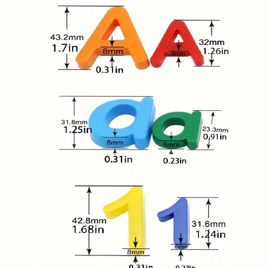 26pcs Plastic Magnetic Letters For Fridge, Capital And Lowercase ...