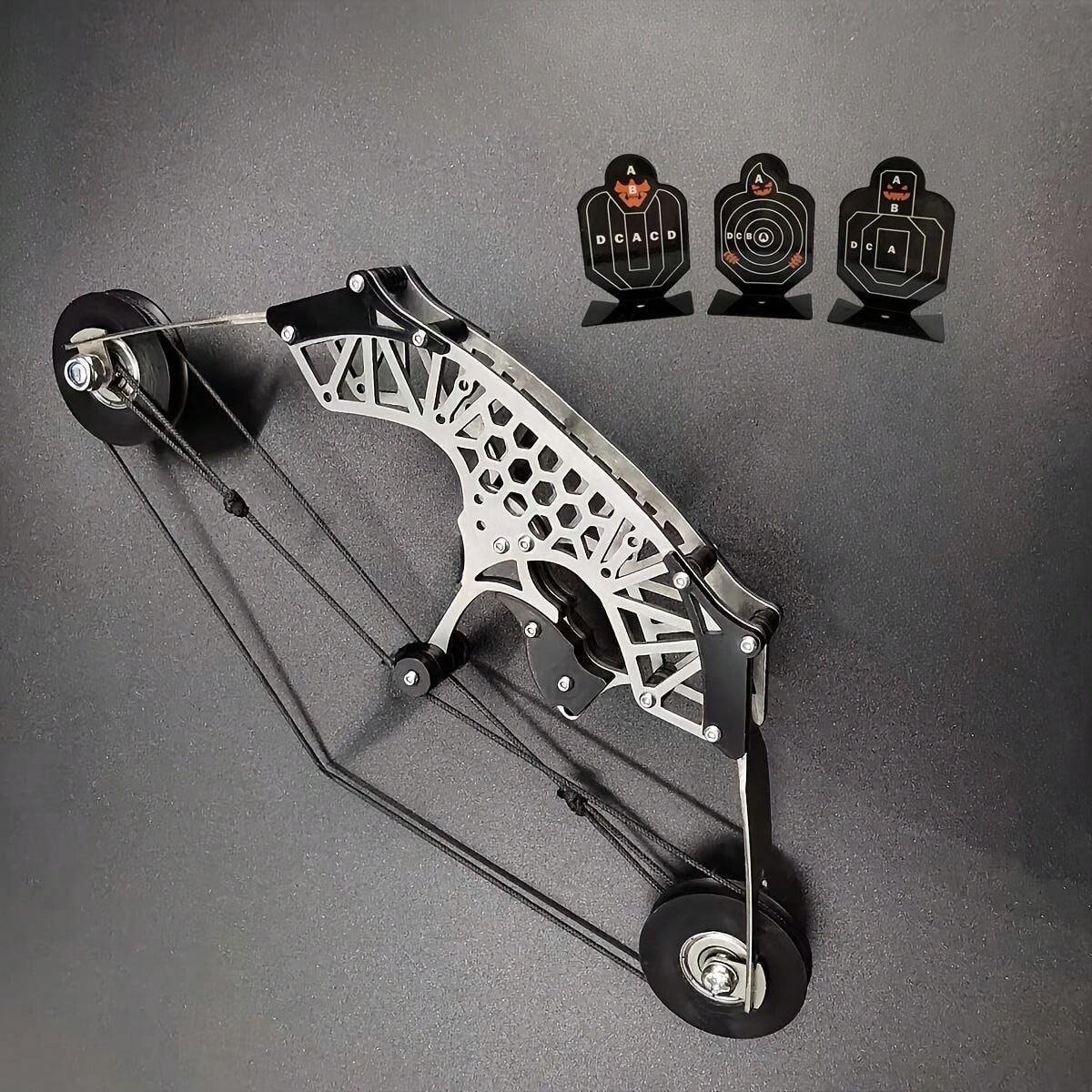 Full Metal Thickened Mini Compound Bow Set, Target Plate, Recurve Bow ...