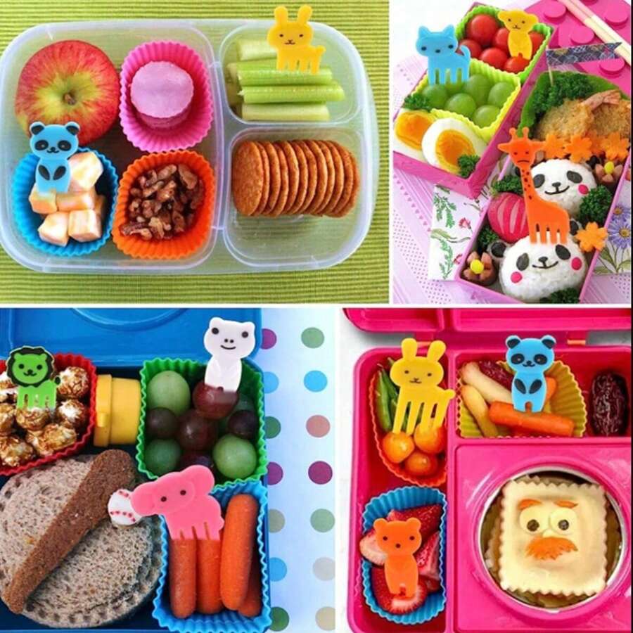 49pcs Lunch Bento Sauce Boxes Containers Food Paddles Mini Plastic ...