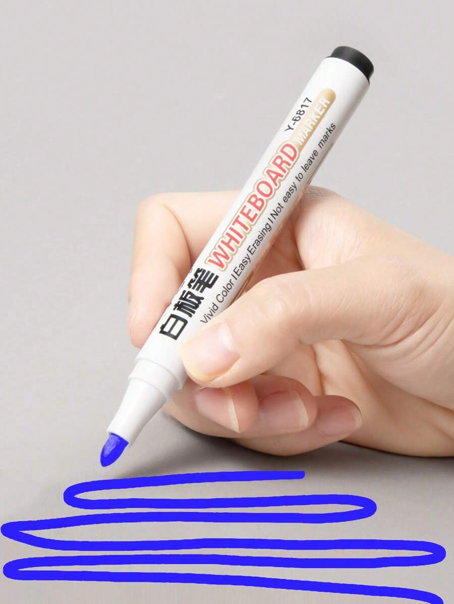 10pcs Erasable Whiteboard Markers, Water-Based Red/Blue/Black Ink ...