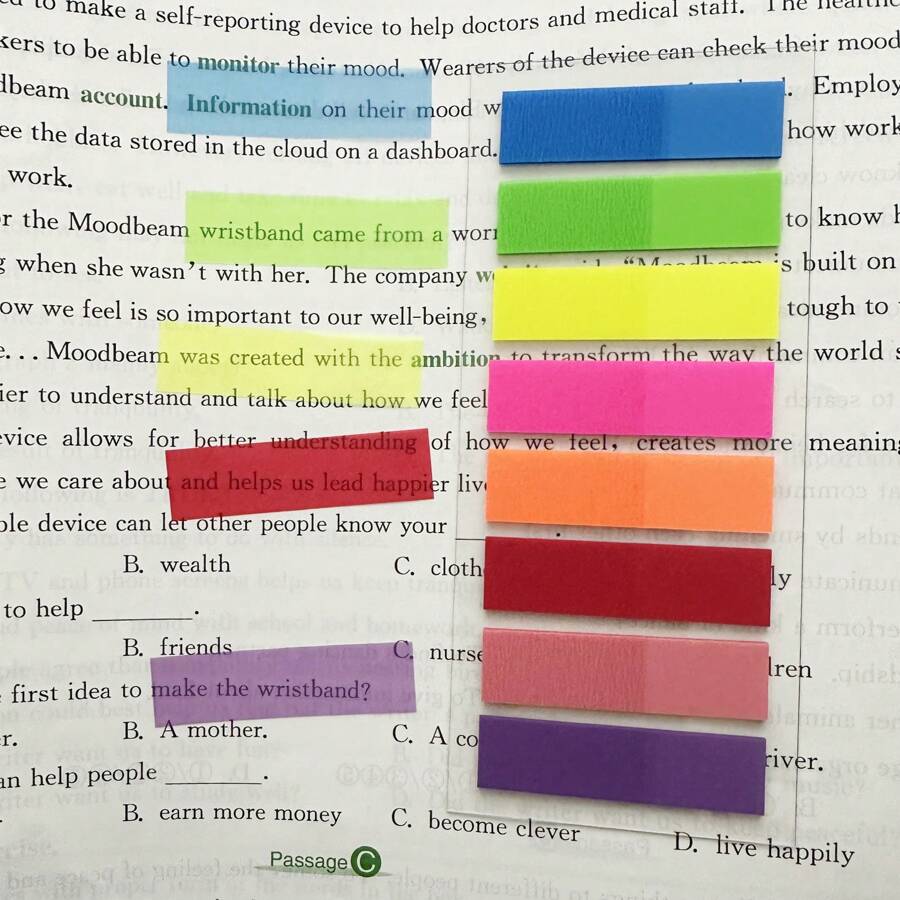 6 Sets (960 Sheets) Fluorescent Pointed Sticky Notes With 8 Colors And ...