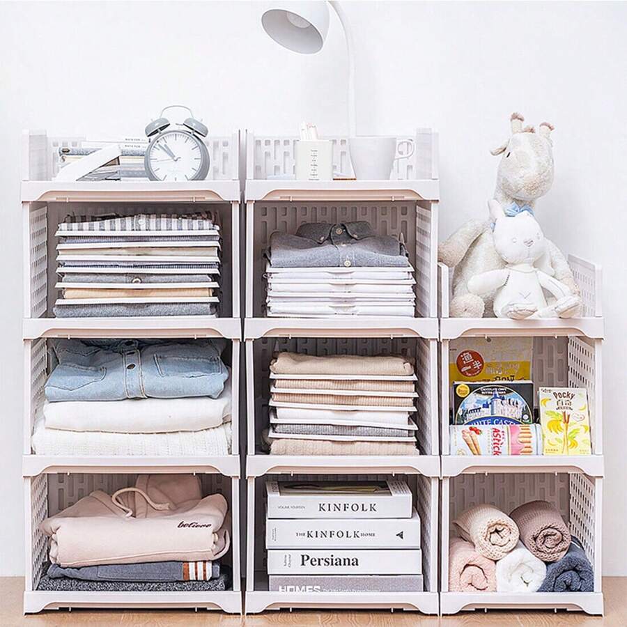 White Wardrobe Drawer Units Organizer Clothes Closet Stackable Storage ...