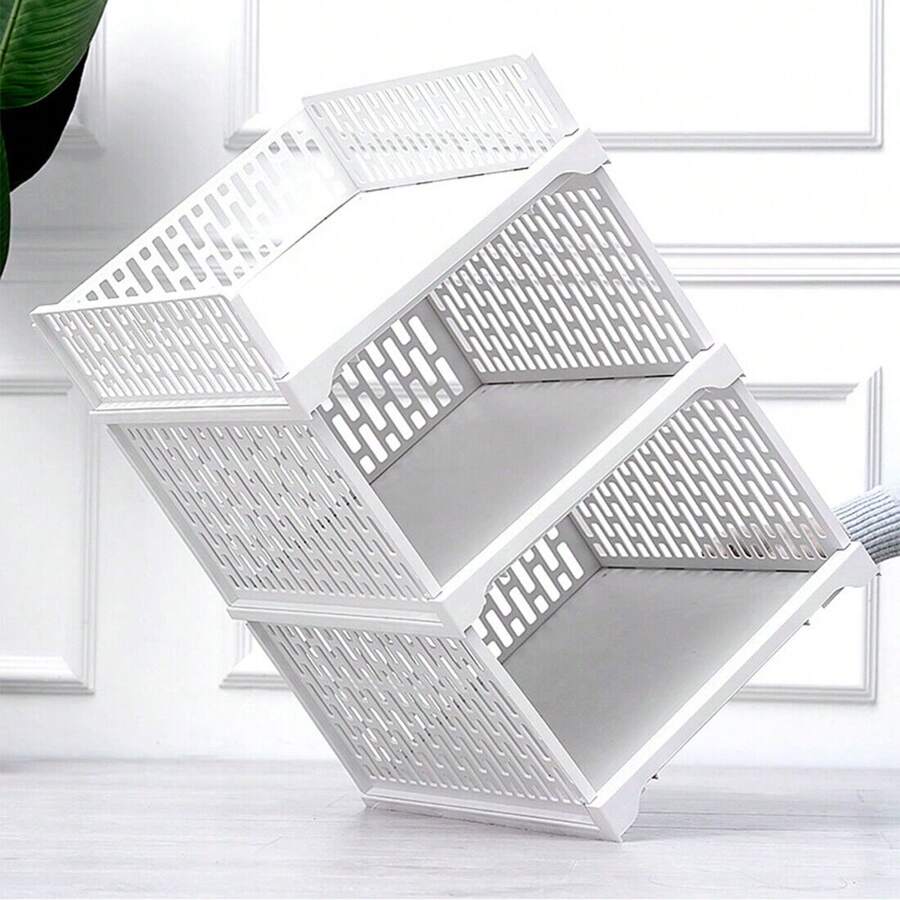 White Wardrobe Drawer Units Organizer Clothes Closet Stackable Storage ...