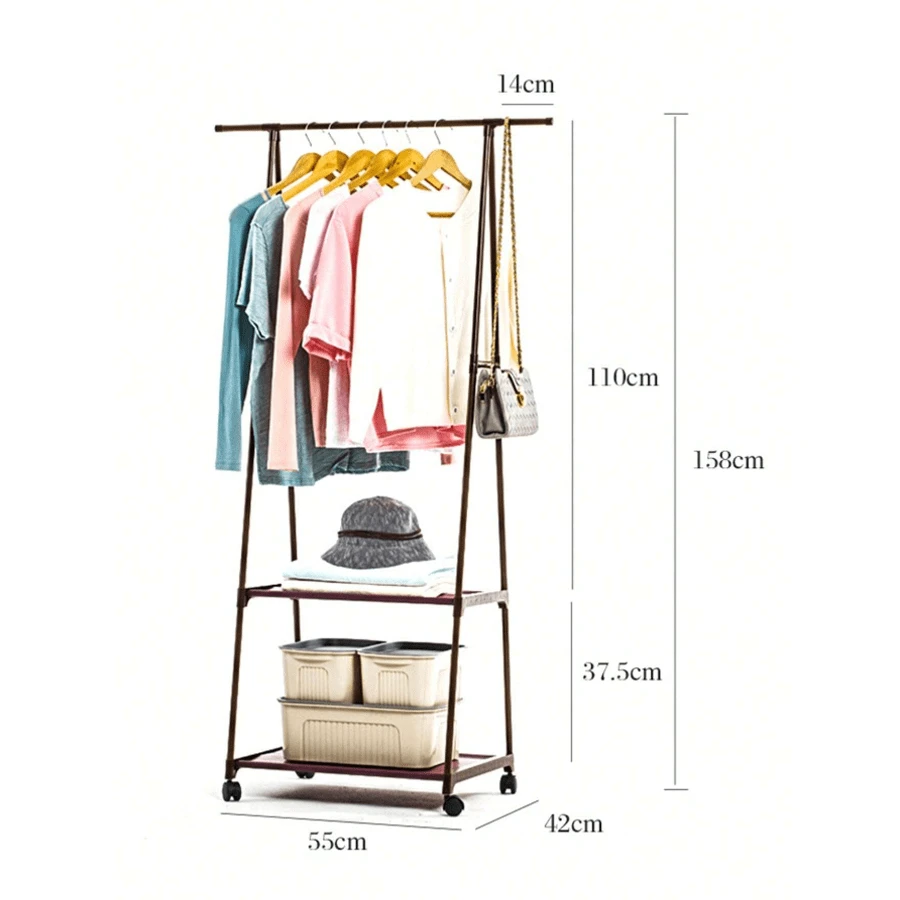 Triangular Clothes Rack With Wheels Closet Organizer Bedroom Closet ...