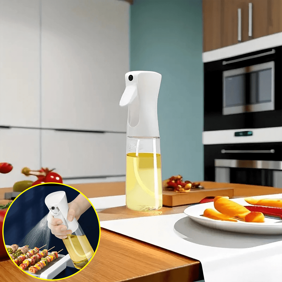 1pc 300/200 Ml Fine Mist Spray Bottle, Suitable For Dosing Cooking Oil ...