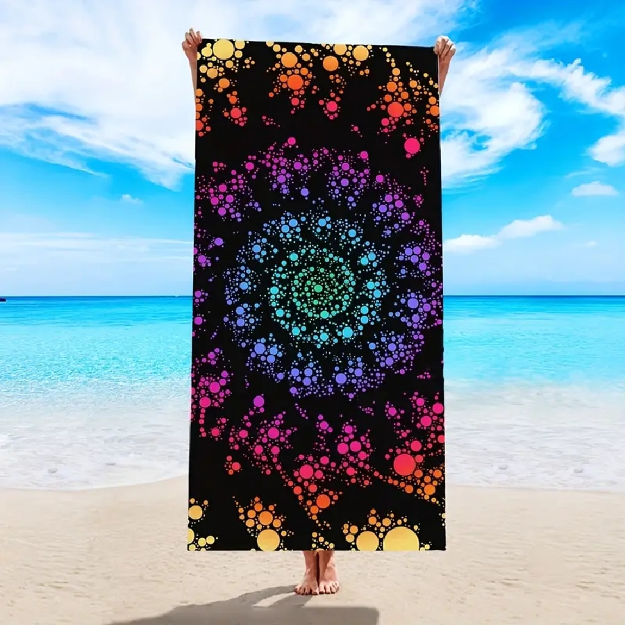 1pc Colorful Bubble Print Beach Towel - Lightweight Ultrafine Fiber ...