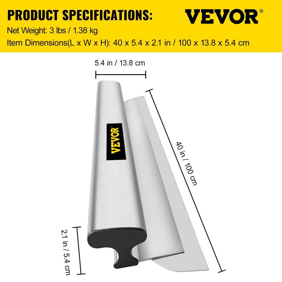 VEVOR 24in 32in & 40in Skimming Blade, Smoothing Knife, European ...