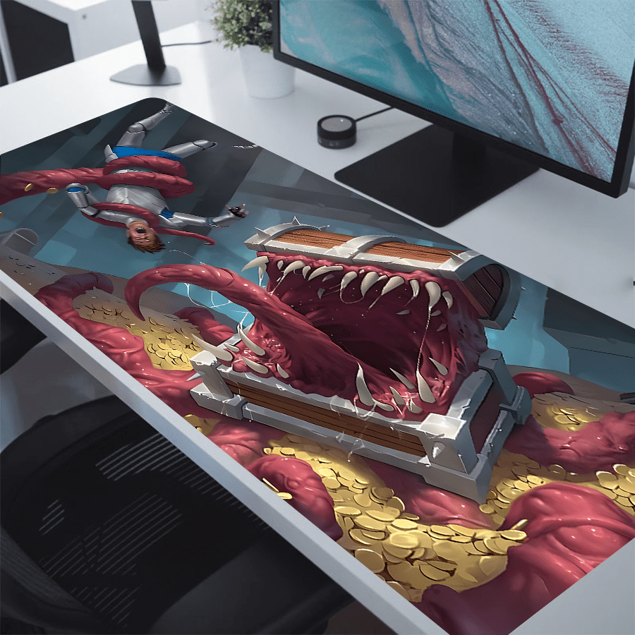 Magic Treasure Chest Monster Mouse Pad Deskt Mat Large Computer ...