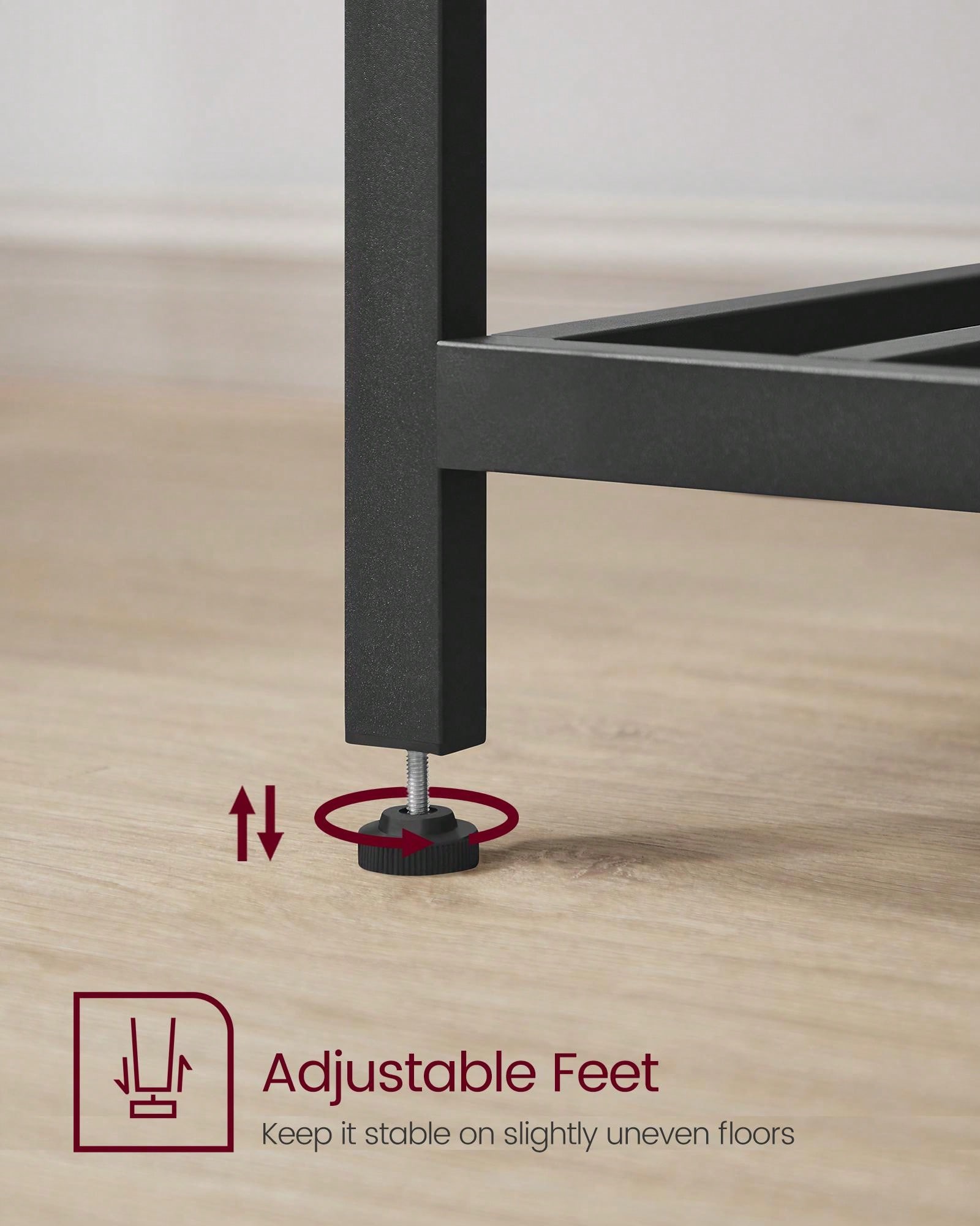 VASAGLE Kitchen Island With 3 Shelves, 39.4 Inches Kitchen Shelf With ...