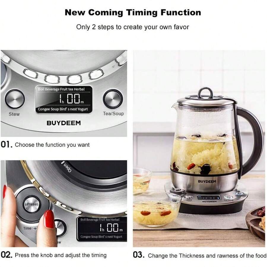 Buydeem K2973 Flagship Health- Care Beverage Tea Maker And Kettle, 8-In ...