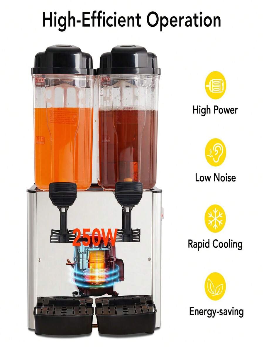 Commercial Beverage Machine,2 Can 9.6 Gallon Cold Drink Machine ...