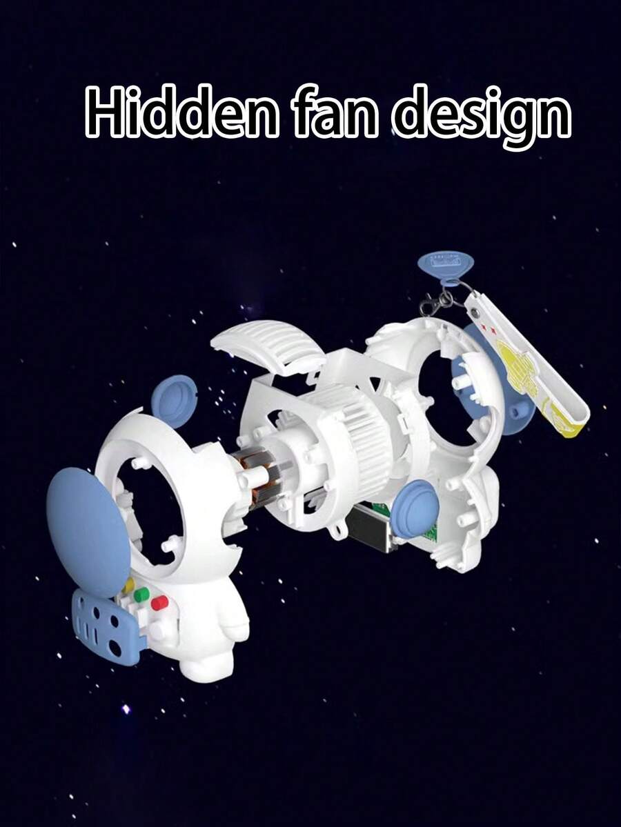 1PC Mini Astronaut Portable Fan,Neckless Bladeless Silent Turbo Fan ...