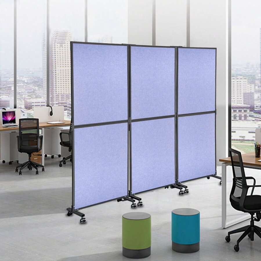 VEVOR Acoustic Room Divider 72" X 66" Office Partition Panel 3 Pack ...