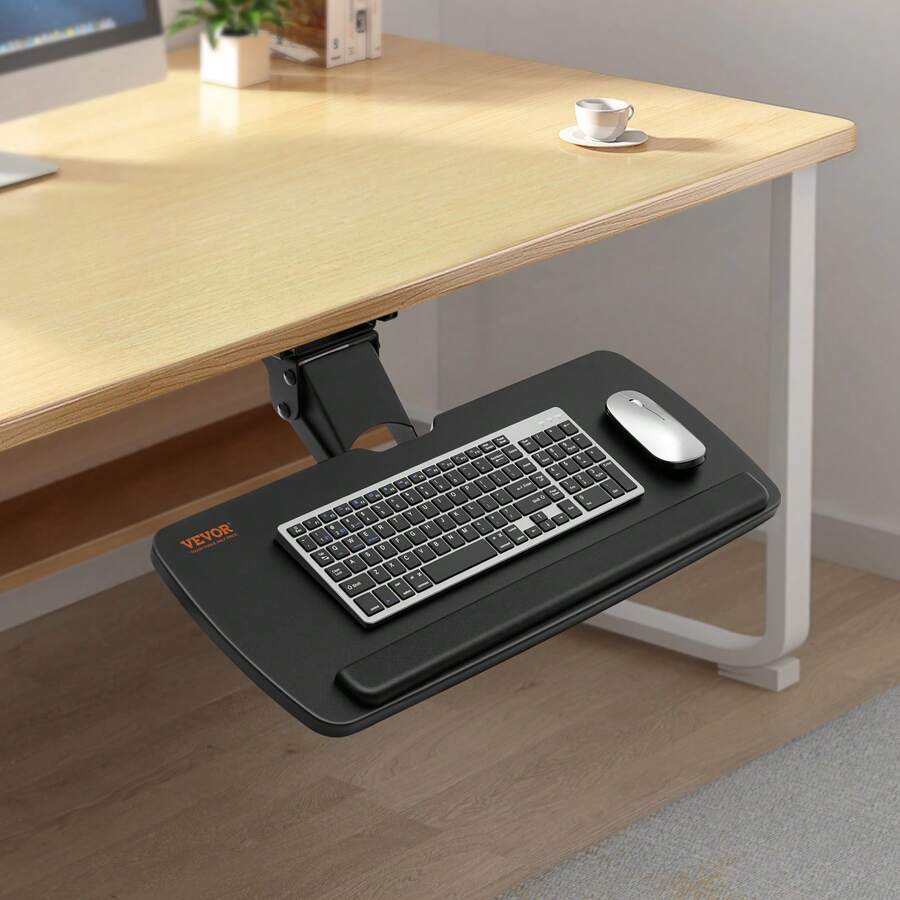 VEVOR Keyboard Tray Under Desk Adjustable Height, Height And Angle ...