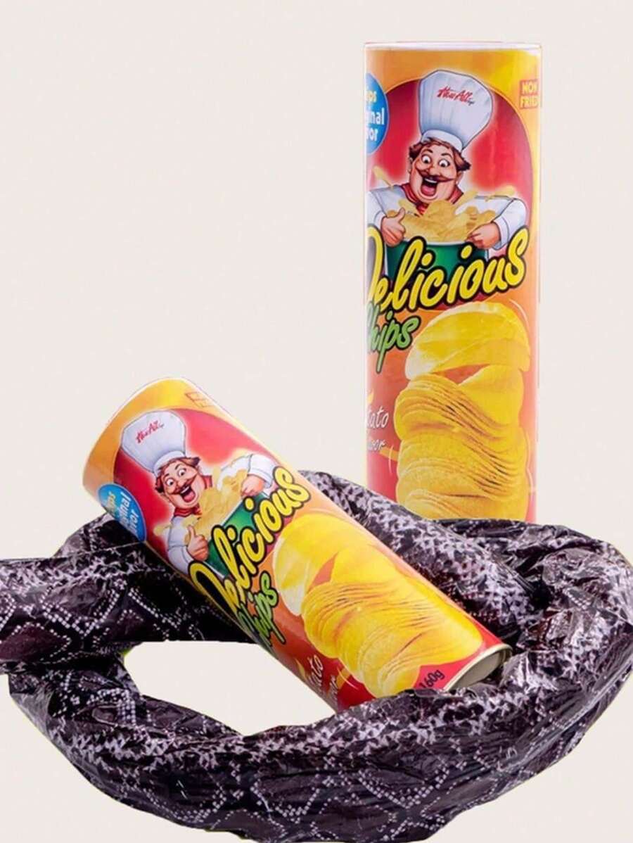 Prank Jumping Snake Toy In Potato Chips Can For Scaring Friends | SHEIN USA