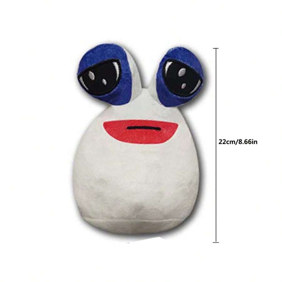22cm/8.6in White Alien Pou Plush Toy,Cute Animal Pou Plush Toy Doll ...