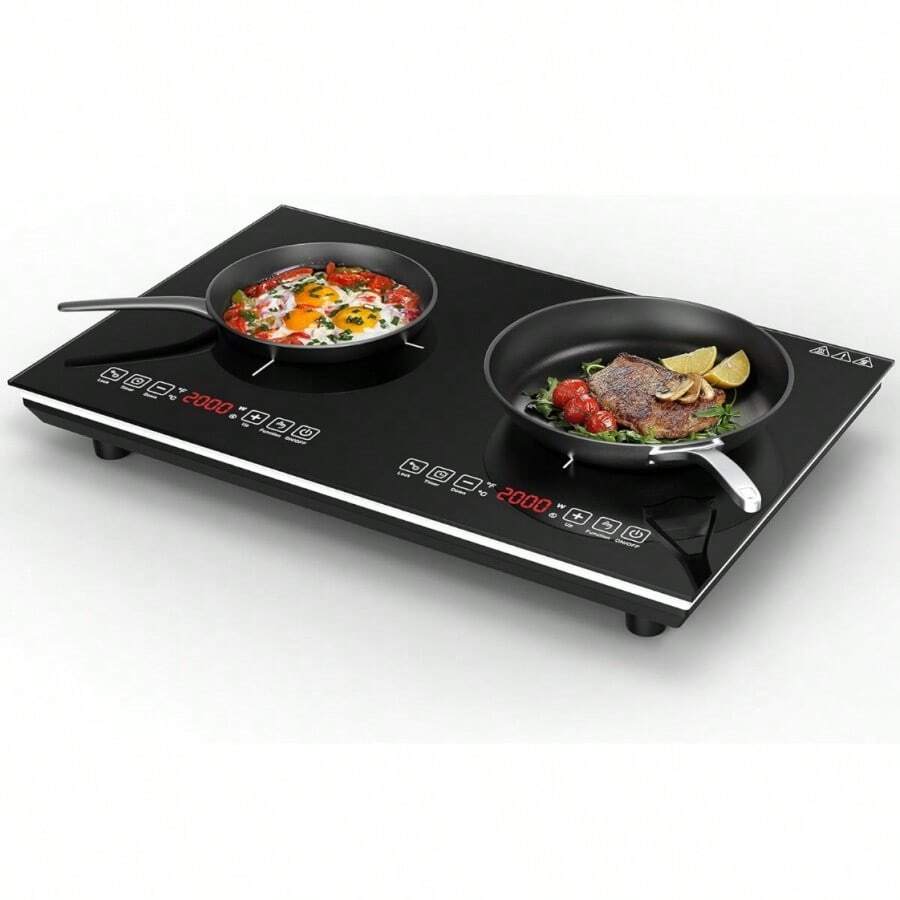 Induction Cooktop 2 Burner Portable Electric Cooktop Electric Stove Top ...