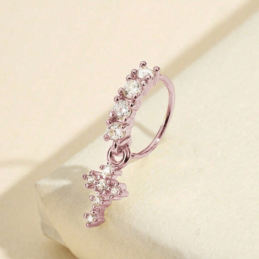 1pc Diamante Cross Pendant Nose Stud/Nose Ring Suitable For Women's ...