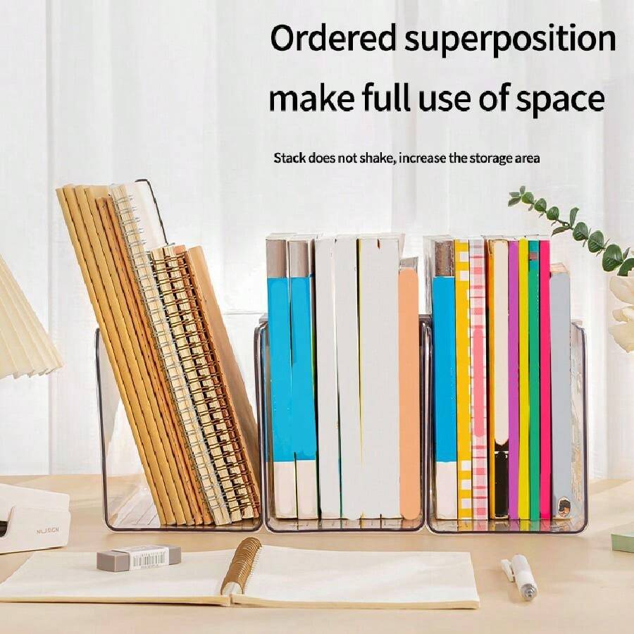 Desktop Transparent Bookshelf For Classifying, Storing, And Organizing ...