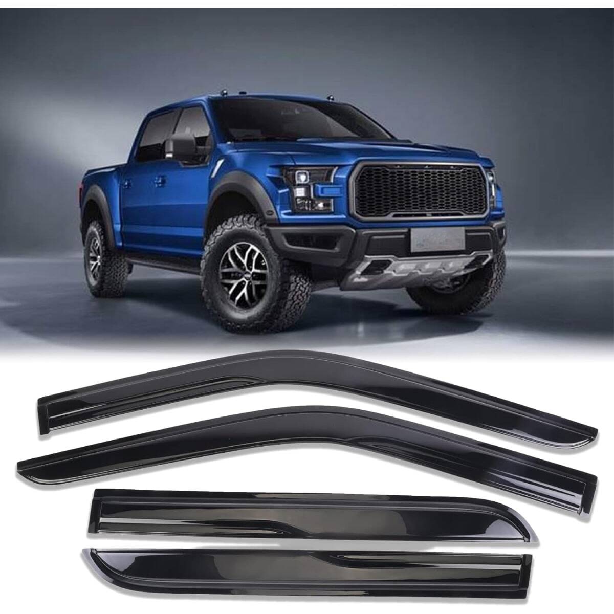 Tape-On Window Visor Deflectors Visor Window Rain Guards Shade Window ...