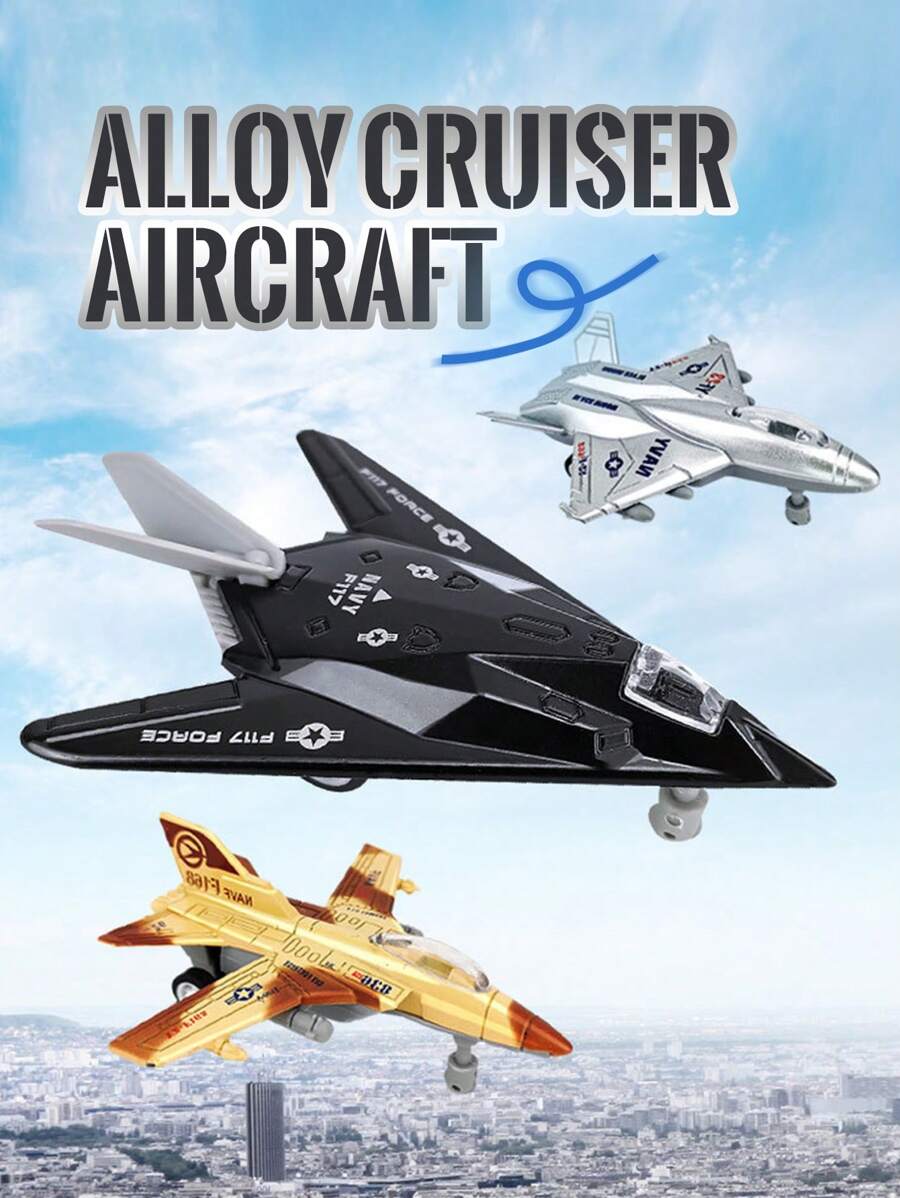 4pcs Alloy Fighter Jet Model [9.5cm] Bouncing Motion High Simulation ...