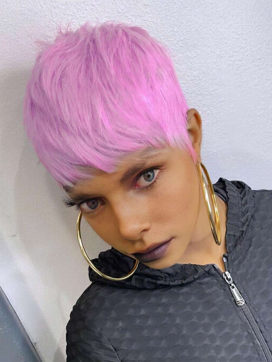 Short Pixie Synthetic Wigs For Women Short Hair Pixie Cut Wig Bob Wolf ...