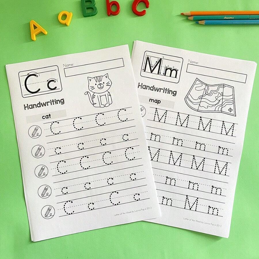 Kids Handwriting Workbook For Practice Printing And Letter Tracing ...