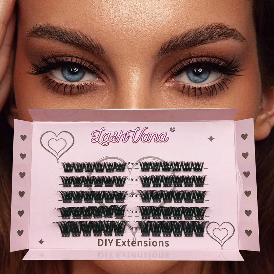 Lash-Extension-Clusters 50pcs D Curl Lash Clusters Natural Look Cluster ...