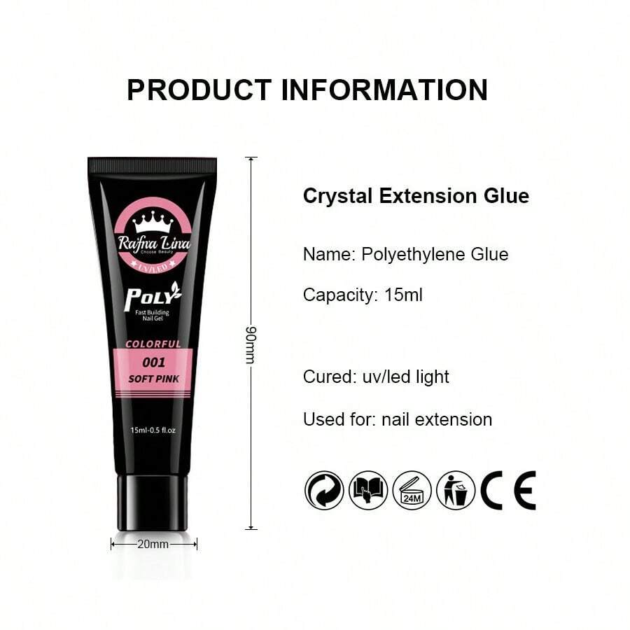 12pcs 15ml Poly Nail Gel Full Set For Extension Gel Polish Steal Push ...