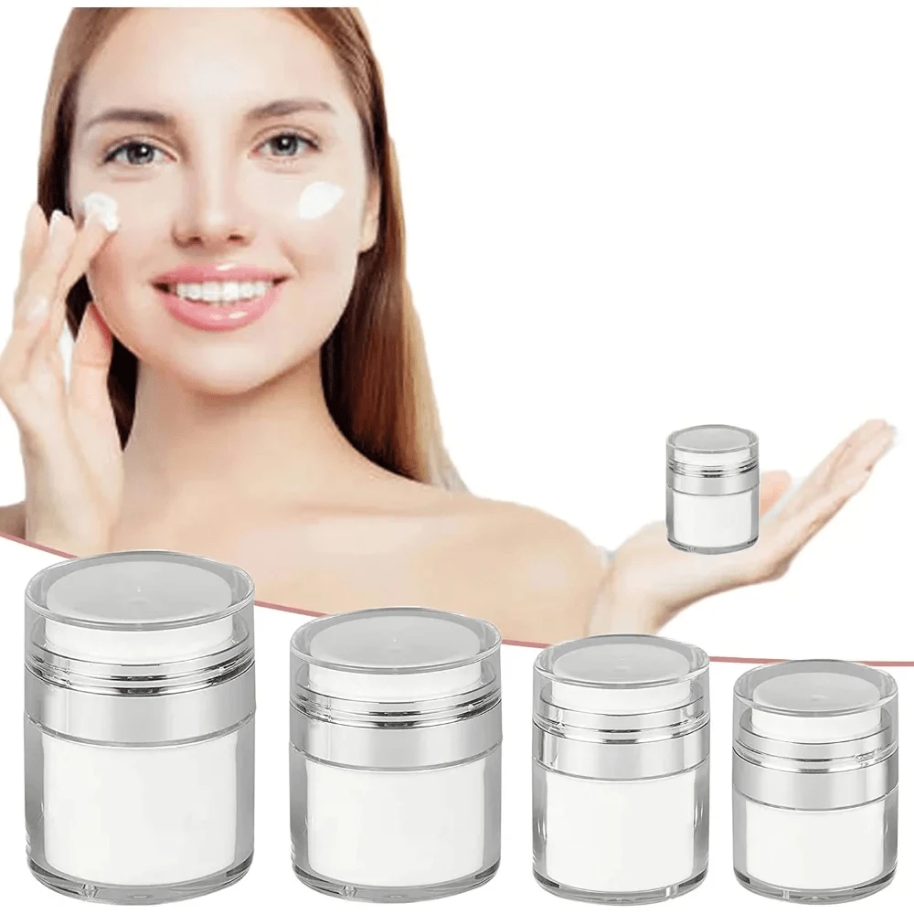 15/50ml Dispensing Bottle Vacuum Design Cream Bottle Refillable Press ...