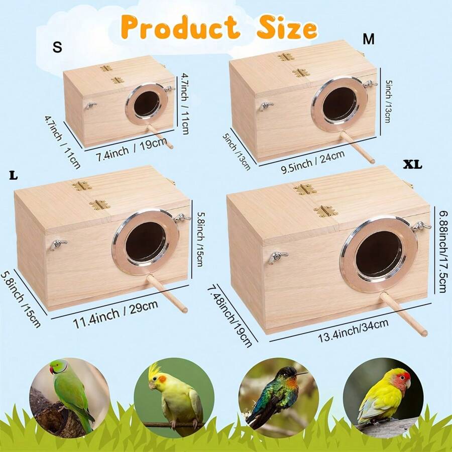 New Bird Nesting Box, Transparent Design, Bird Nest Breeding Box With ...