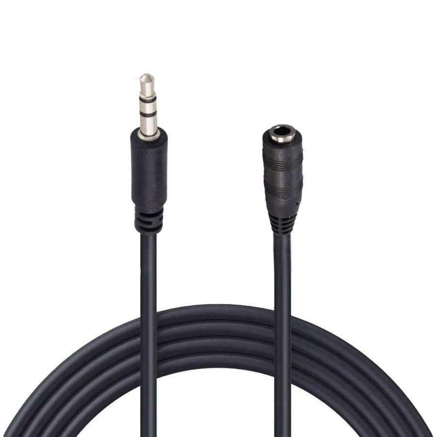 Pack Of 10 Male To Female Stereo Auxiliary Extension Cables 3.5mm 1.8m ...
