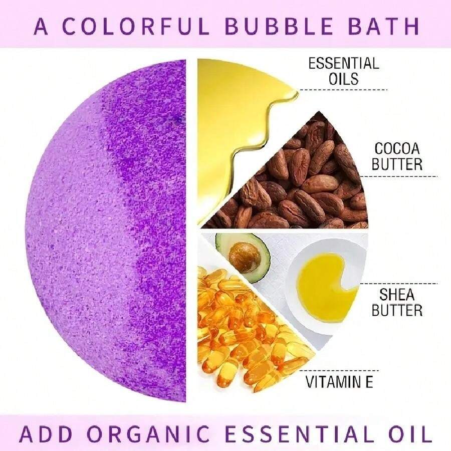 Essential Oil Bath Bomb Bubble Salt Ball, Fizzy Bath Ball, Foot & Bath ...