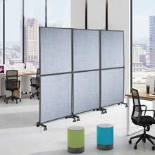 Acoustic Room Divider 72" X 66" Office Partition Panel 3 Pack Office ...