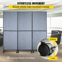 Acoustic Room Divider 72" X 66" Office Partition Panel 3 Pack Office ...